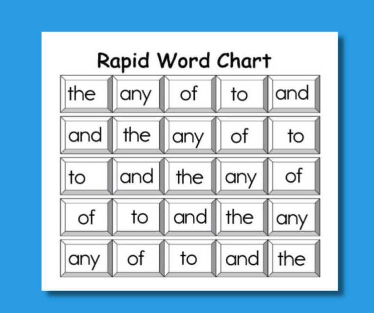 Rapid Word Chart – OG Support
